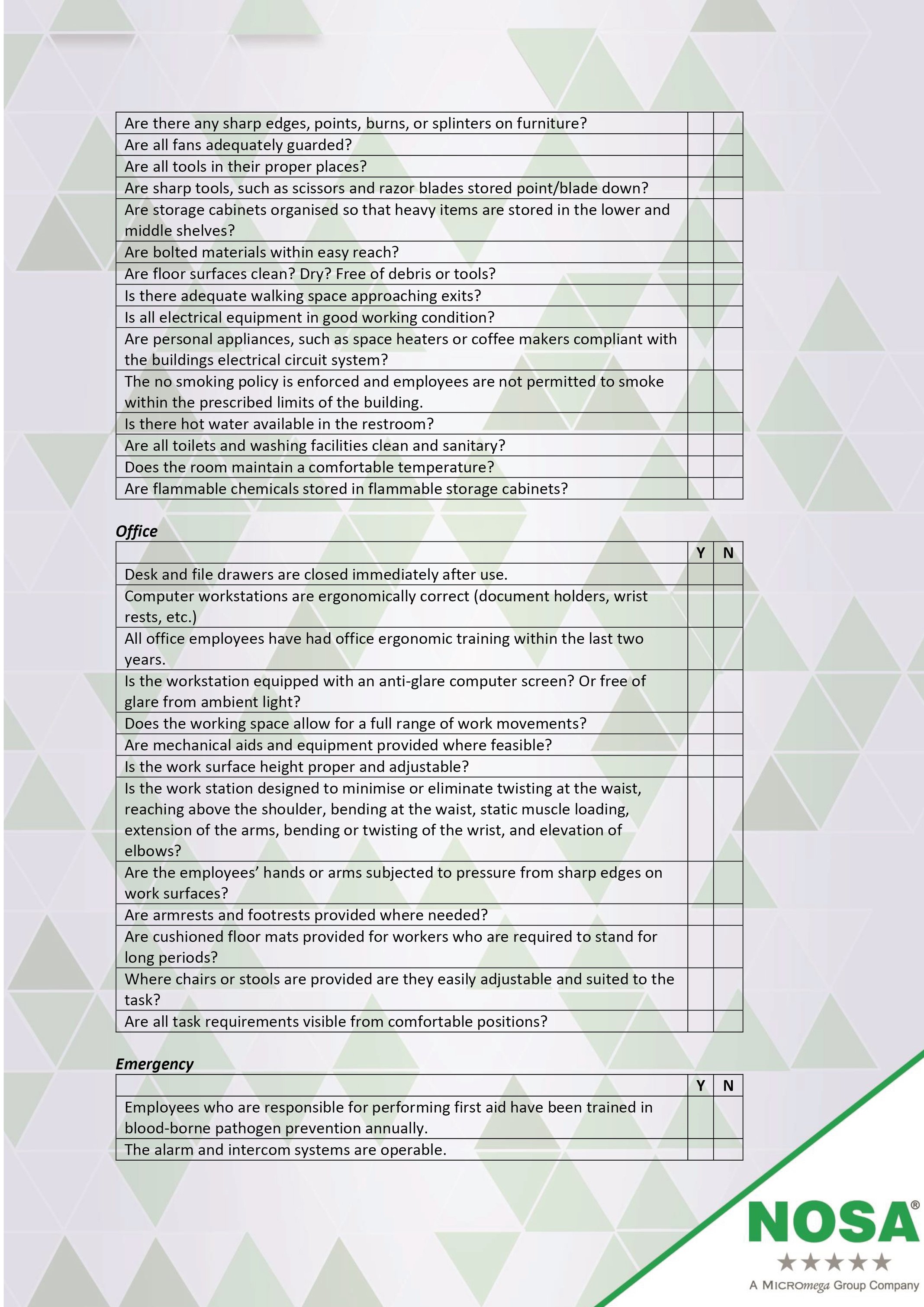 Your office health and safety cheat sheet