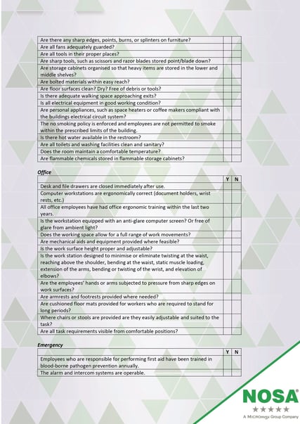 Your office health and safety cheat sheet