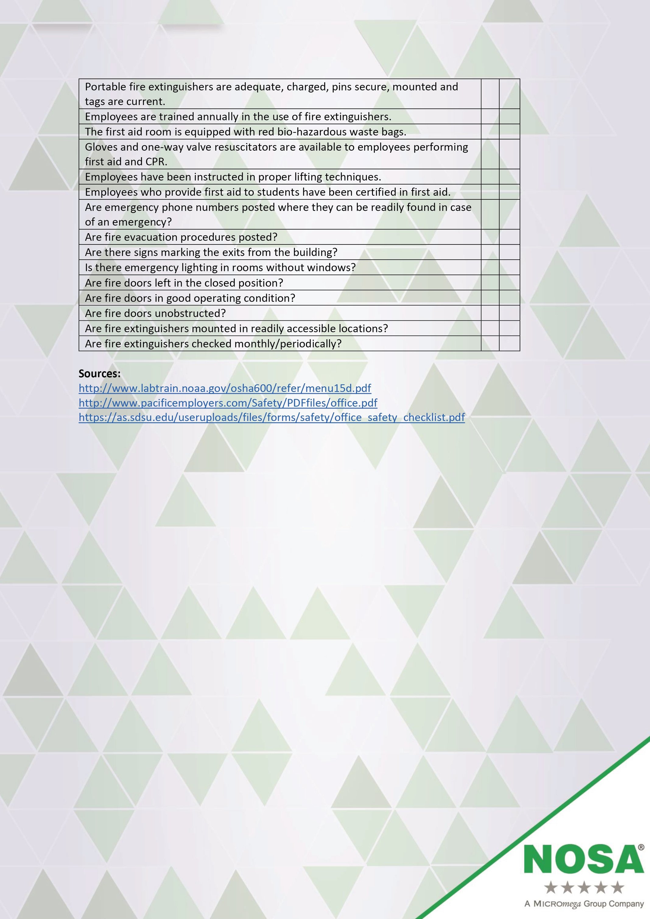 Your office health and safety cheat sheet