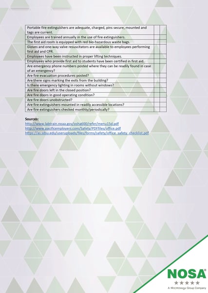 Your office health and safety cheat sheet